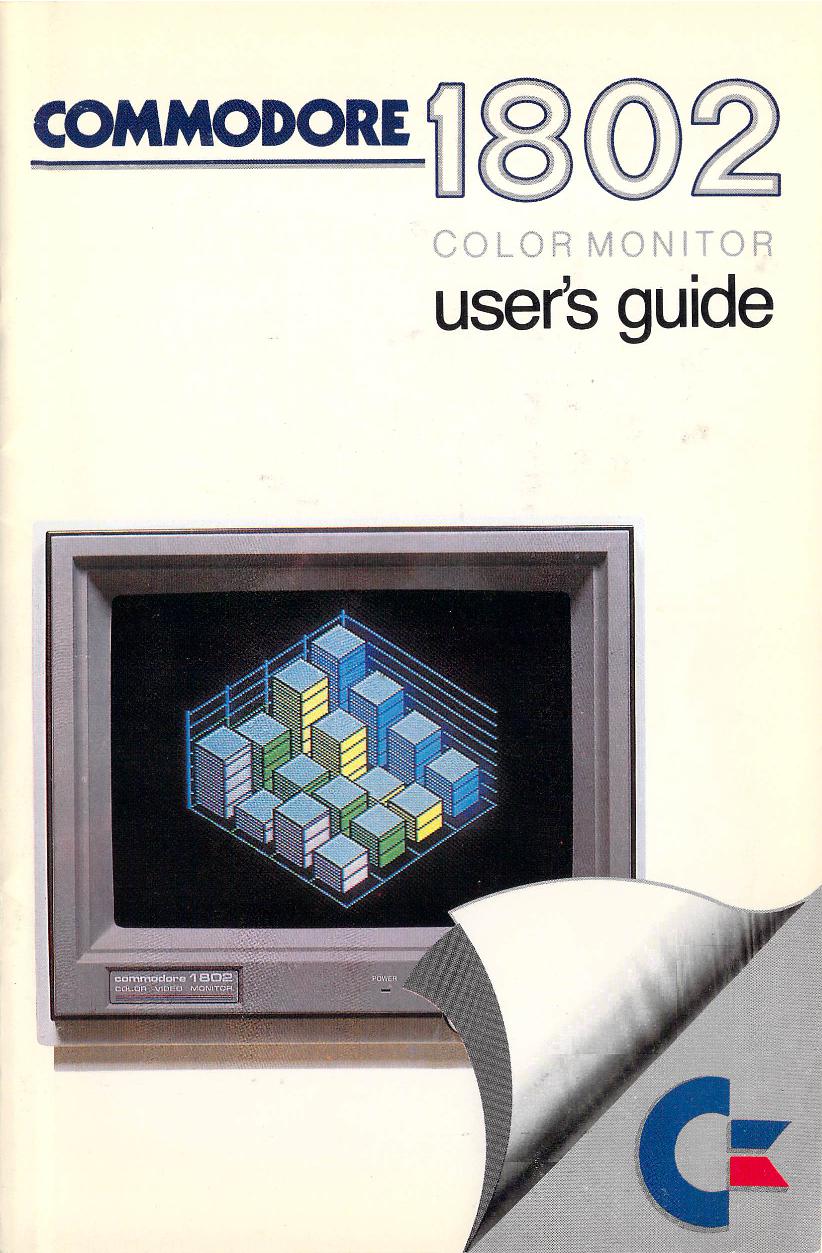 1802 Color Video Monitor Users Guide | Datassette