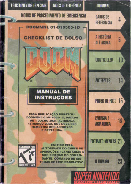 Doom - Manual de Instruções | Datassette