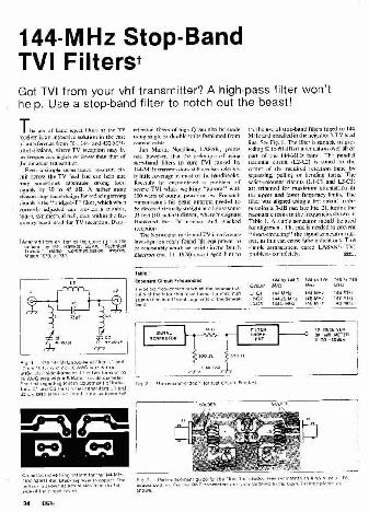 144 MHz Stop-Band TVI Filters | Datassette