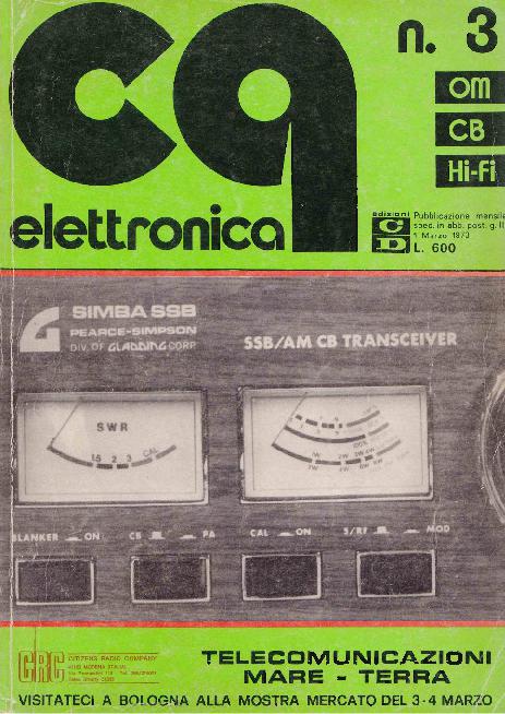 CQ Elettronica 1973-03 | Datassette