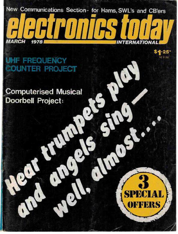 Electronics Today International (ETI) 1978-03 March | Datassette