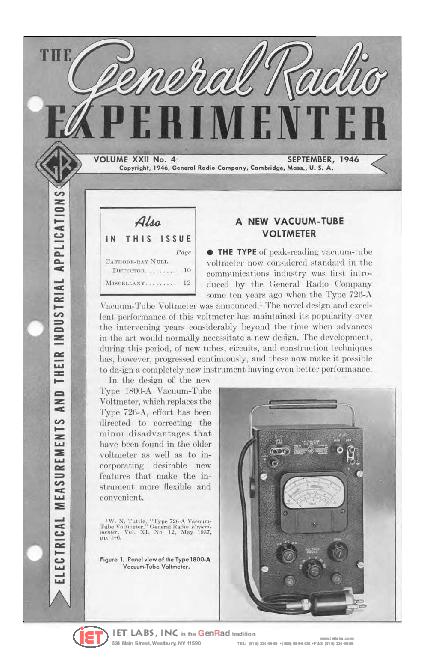 General Radio Experimenter 1946 09 | Datassette
