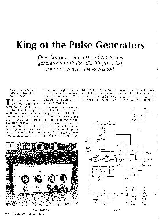 King of the Pulse Generators | Datassette