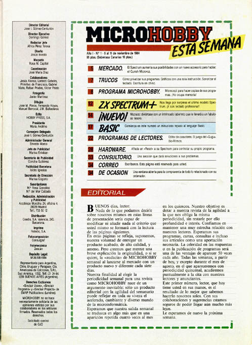 Microhobby ES nº 1 | Datassette