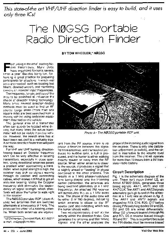 N0GSG Portable Radio Direction Finder | Datassette