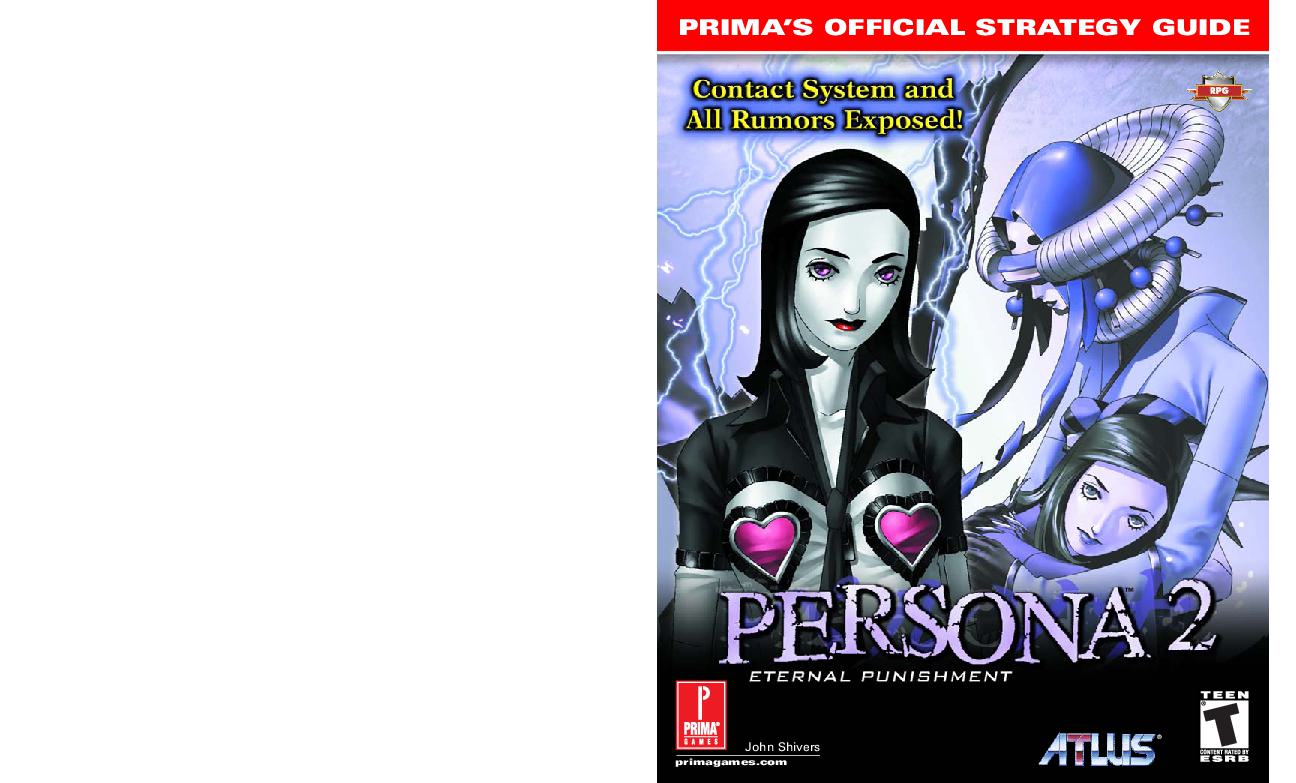 Persona2- Eternal Punishment Primas Official Strategy Guide-2004 | Datassette