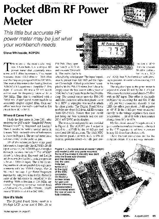 Pocket dBm RF Power Meter | Datassette